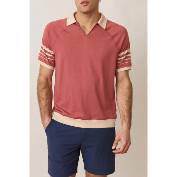 Marine Layer | Shirts | New Marine Layer Varsity Rib Polo Shirt In ...
